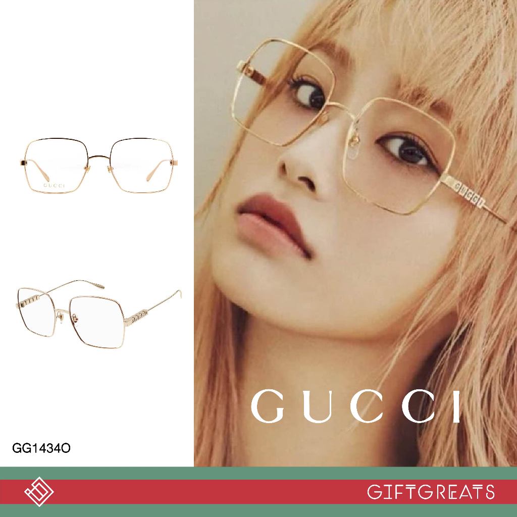 NEW GUCCI รุ่น GG1434O - กรอบแว่นตา กุชชี่ giftgreats | Shopee Thailand
