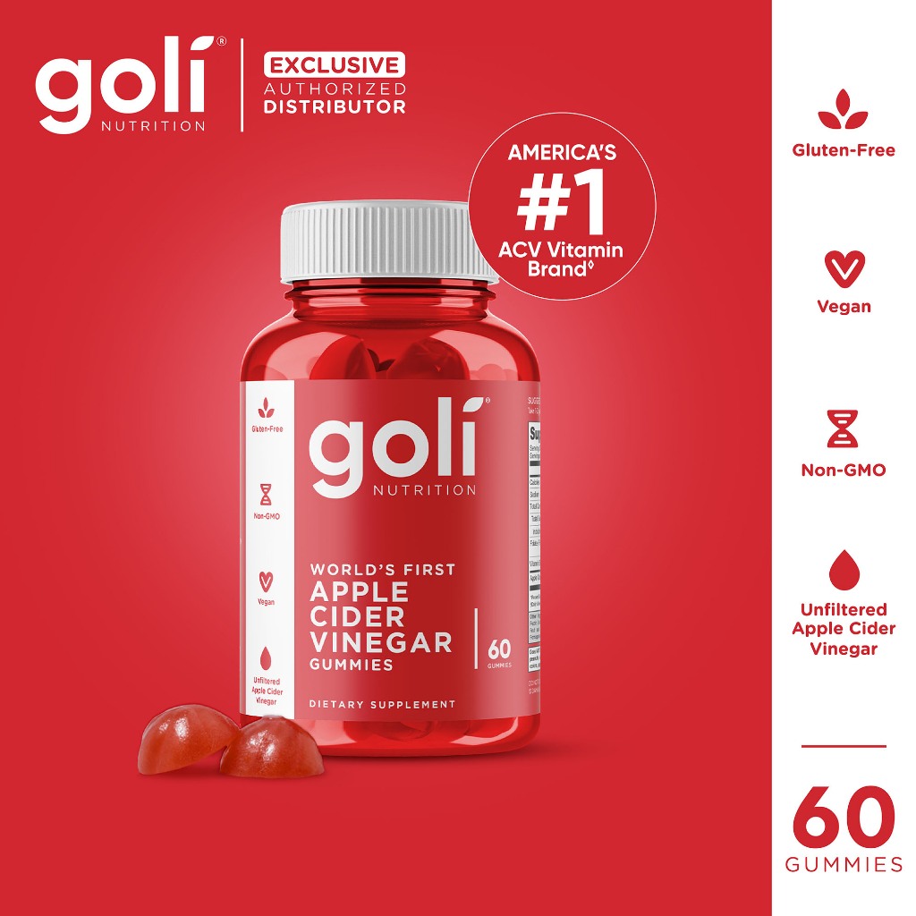 Goli Nutrition - Apple Cider Vinegar (Apple) - 60 Gummies โกลิ ...