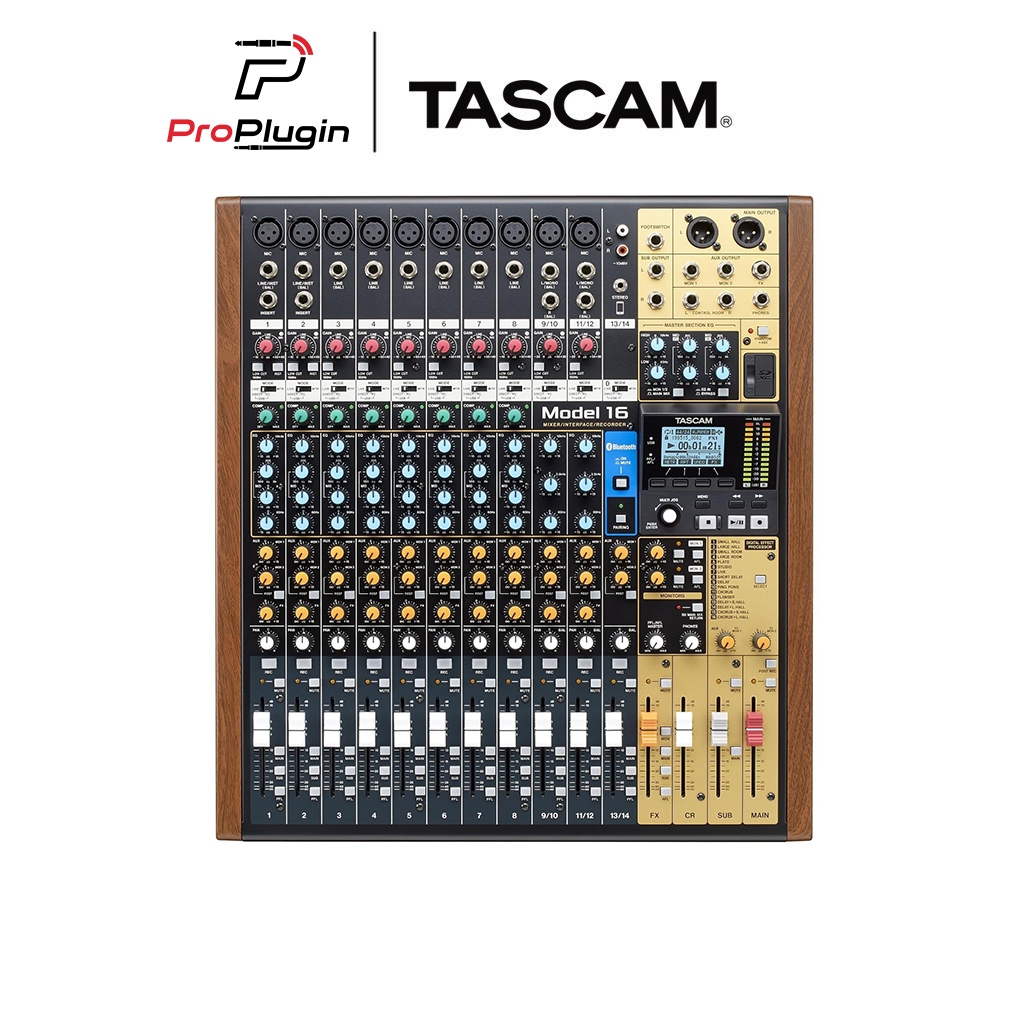 Tascam MODEL16 Mixer + Audio interface + REC. คุณภาพระดับมืออาชีพ ตอบโจทย์การ live stream ...