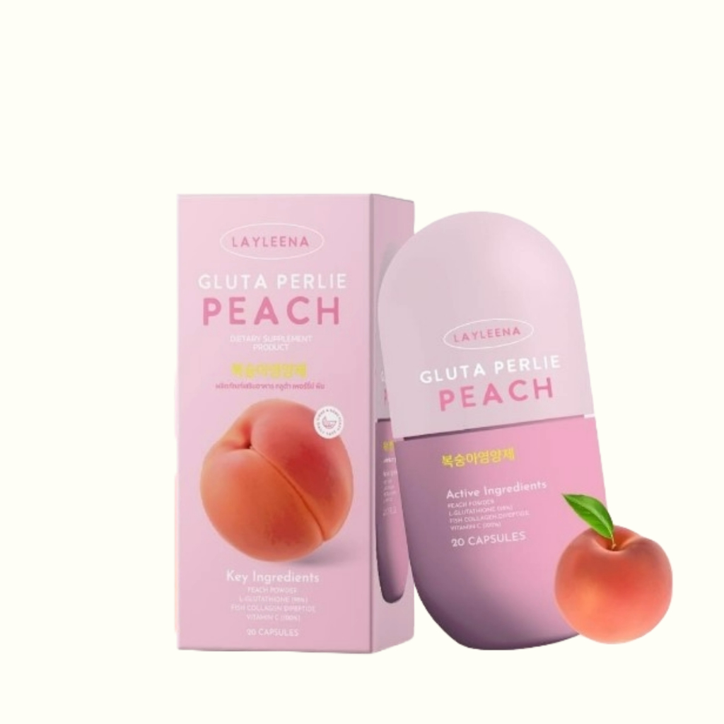 Layleena Gluta Perlie Peach กลูต้า เพอร์รี่ พีช กลูต้าพีชเกาหลี 1 กล่อง ...