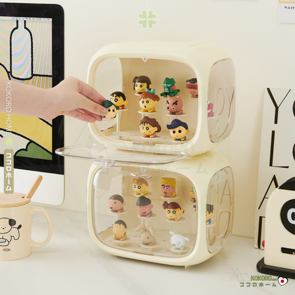 kokorohome ตู้โชว์มีไฟ ตู้ใส่โมเดล ตู้ arttoy MB163 ของสะสม popmart ...