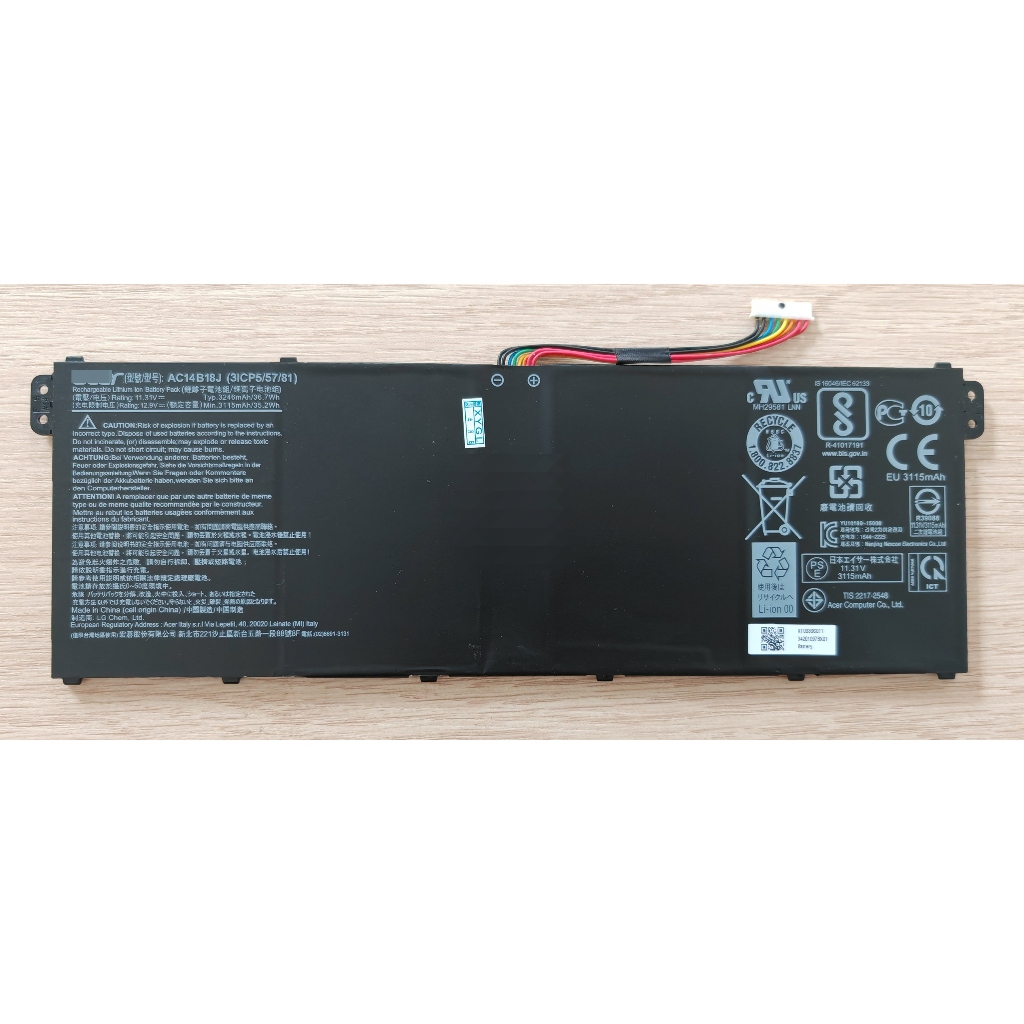 แบตเตอรี่ For ACER AC14B18J AC14B13J Aspire A315-53G E3-111 E3-112 E3 ...