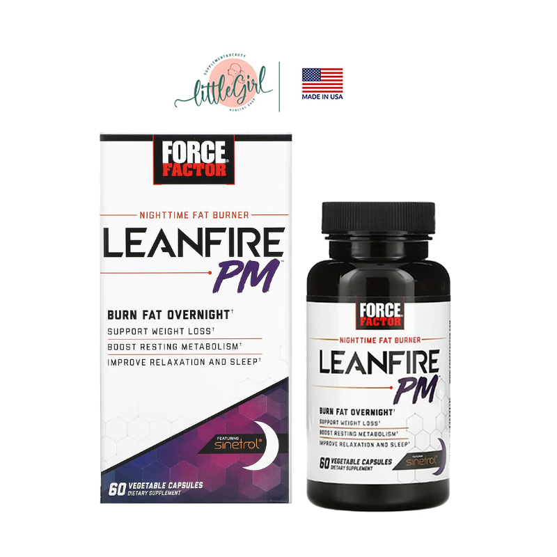 ลดไขมันตอนนอน Force Factor Nighttime Fat Burner Leanfire PM, 60 Vegetable Capsules | Shopee Thailand