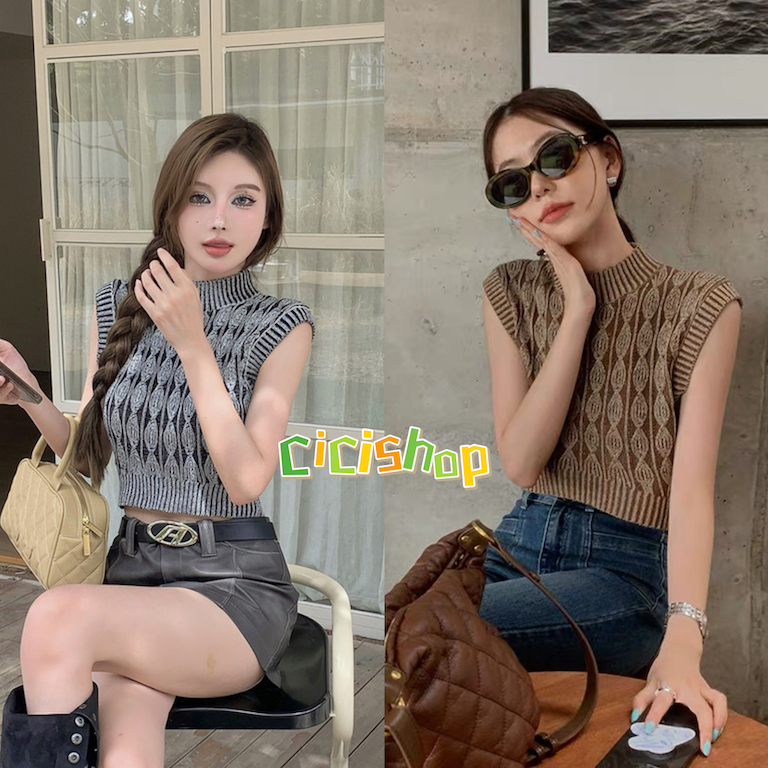 Cicishop(SALE C1685)เสื้อไหมพรมคอกลมผ้าใส่สบาย ใส่แล้วเข้ารูป ทรงสวย ห้ามพลาด | Shopee Thailand