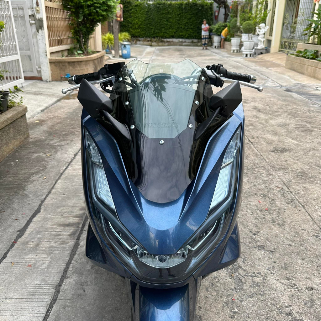 ชิวหน้าPCX160 ชิวสองขั้นV5 (แถมฟรีกระจกติดชิว) ปี2021 ทรงซิ่ง ชิวแต่ง ...