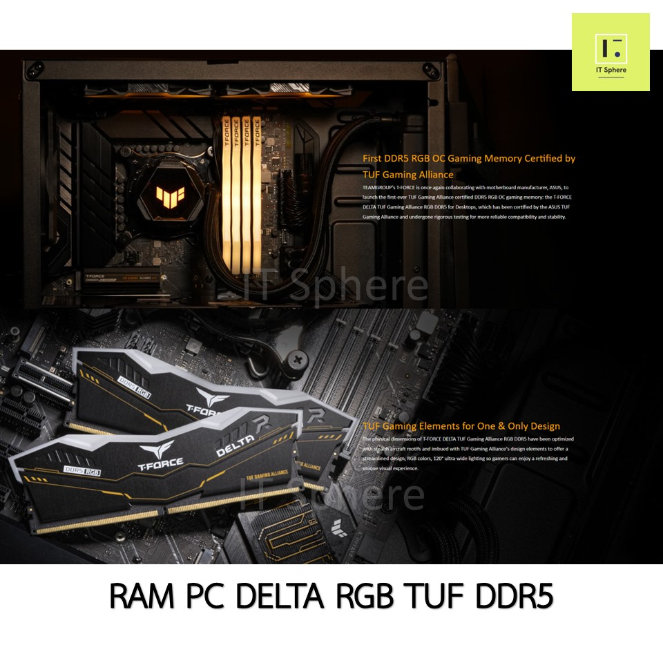 Ram Delta RGB TUF T-force 32GB (16x2GB) Bus 5600 6000 TEAM GROUP ...
