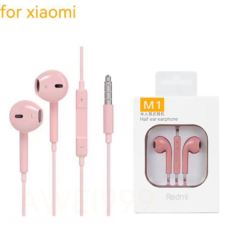 หูฟัง xiaomi redmi m1 3.5mm ไมโครโฟนในตัว ช่องสัญญาณซ้ายและขวา สำหรับ ...