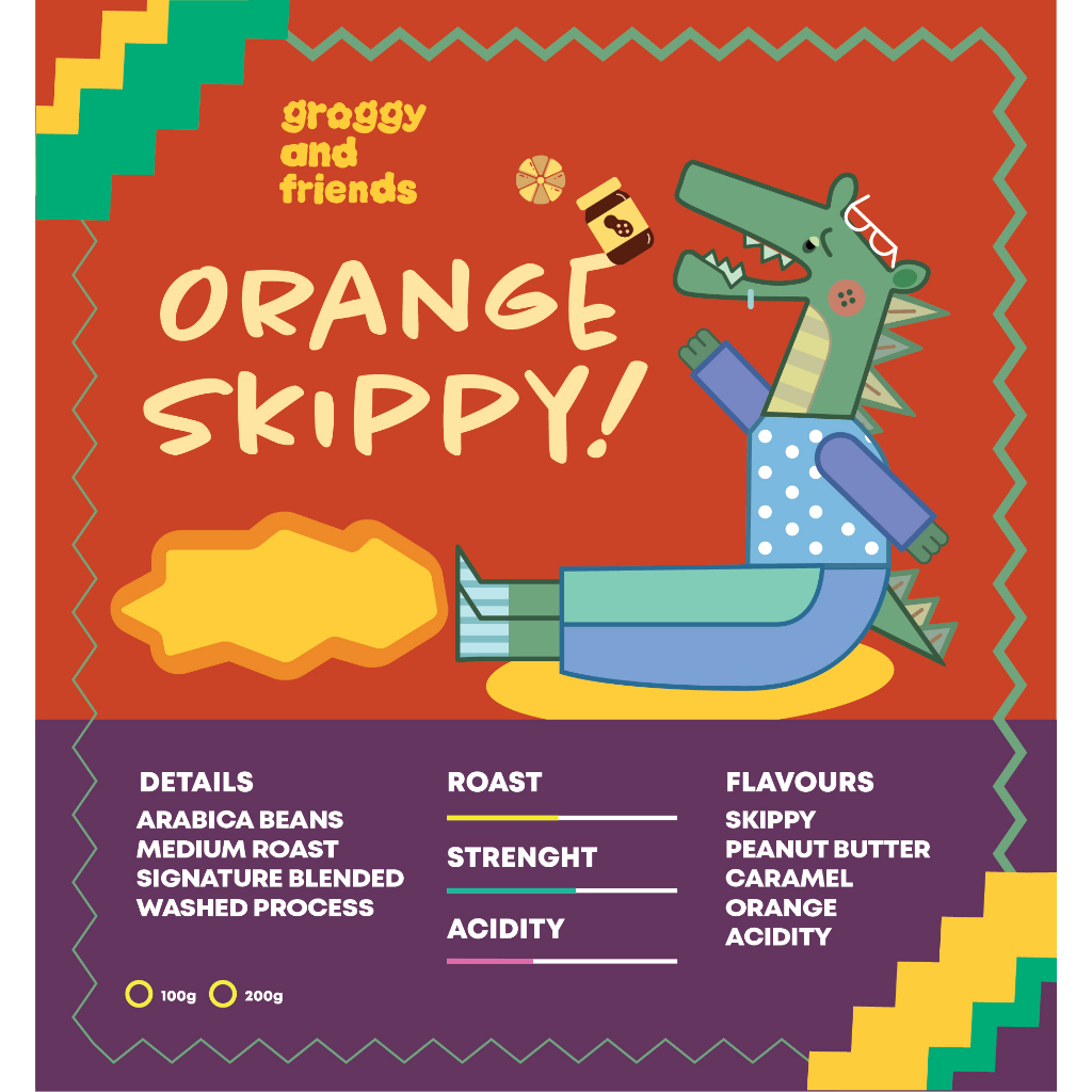 ORANGE SKIPPY! - เมล็ดกาแฟคั่วกลางเบลนด์พิเศษ groggy and friends ...