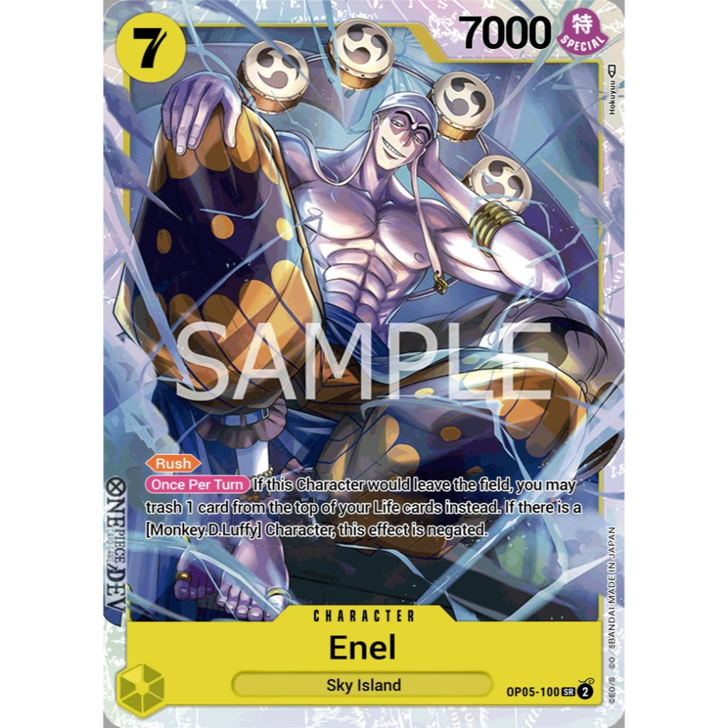 One Piece card [OP05-100] Enel SR character | Shopee Thailand