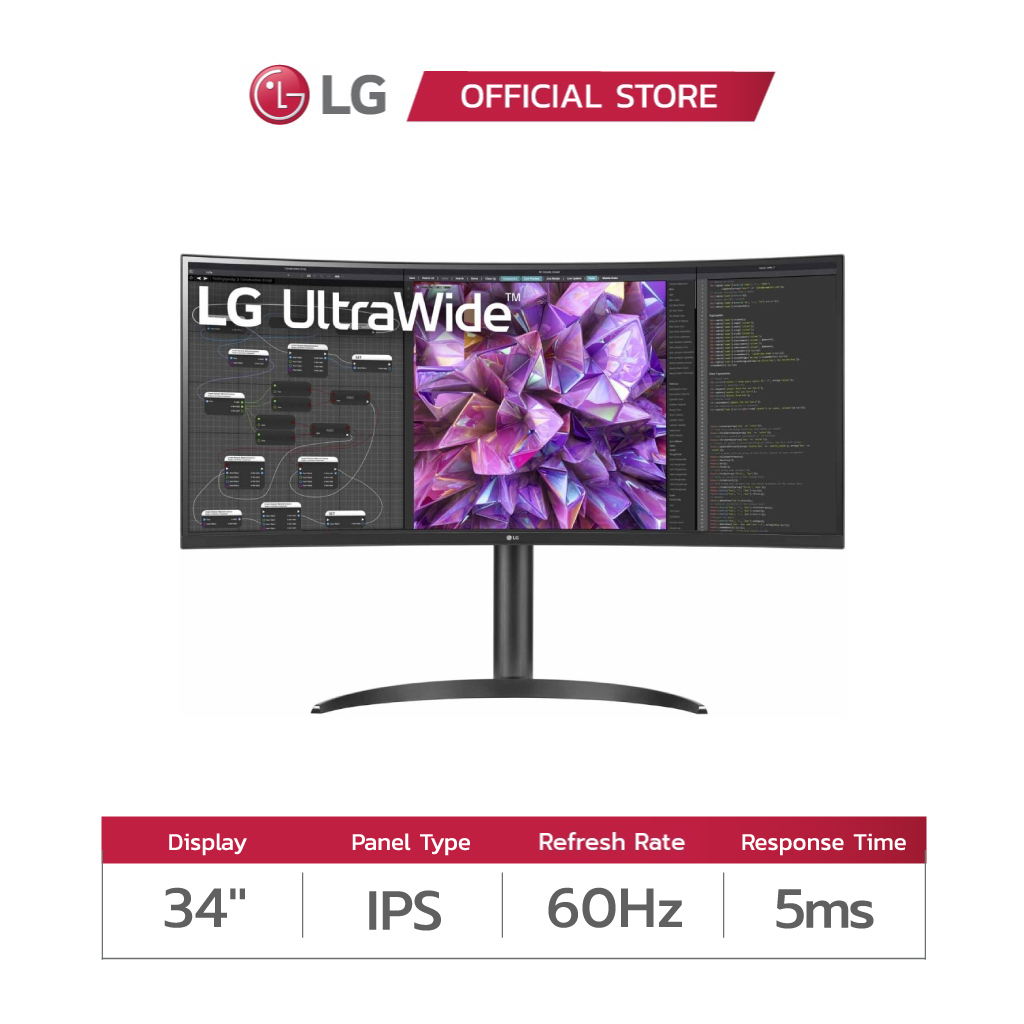 LG Monitor Curved UltraWide 34WQ75C-B | 34.14" QHD | IPS | 5ms | 60Hz ...