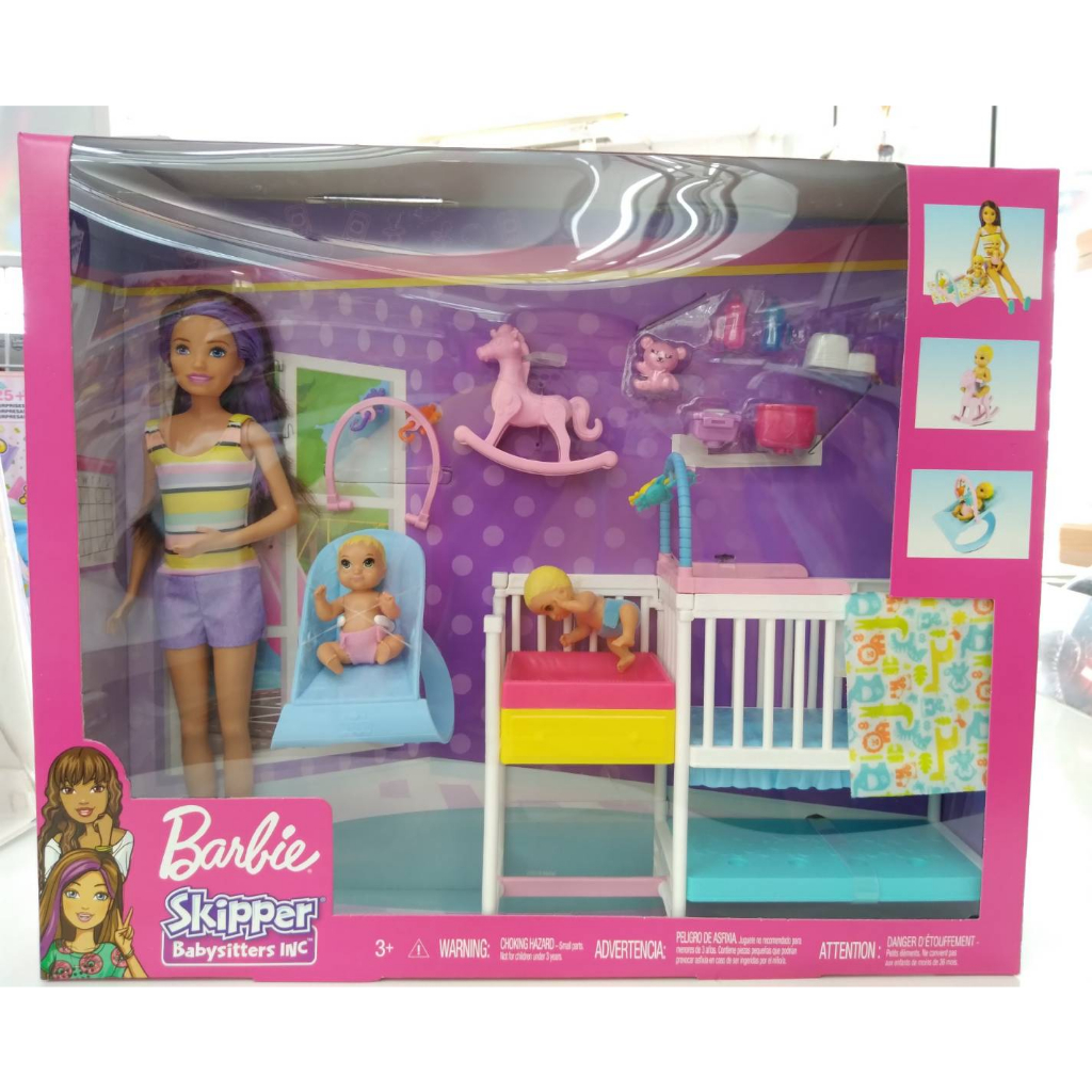 Barbie Skipper Babysitters Nap ‘n' Nurture Nursery™ Dolls and Playset ...