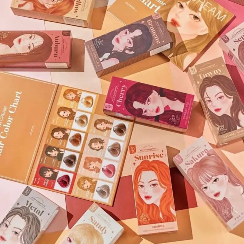 🎨KOTA Color Cream สีย้อมผมออแกนิค ยาย้อมผม มี 12 เฉดสี 100 ml. | Shopee ...