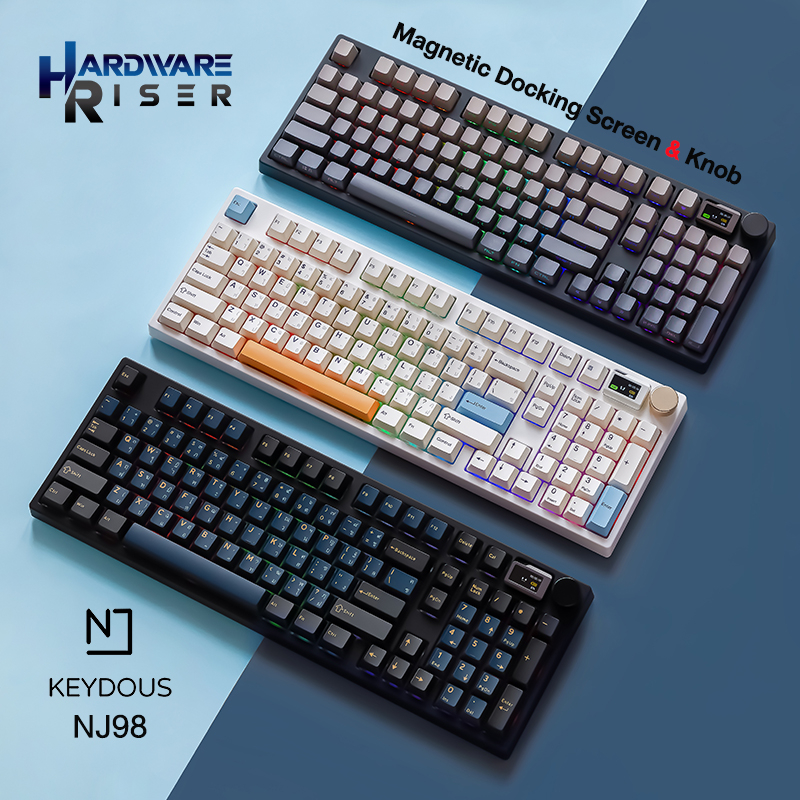🔥 Keydous NJ98 คีย์บอร์ดขนาด 98% คีย์บอร์ดไร้สาย Bluetooth / Wireless 2 ...