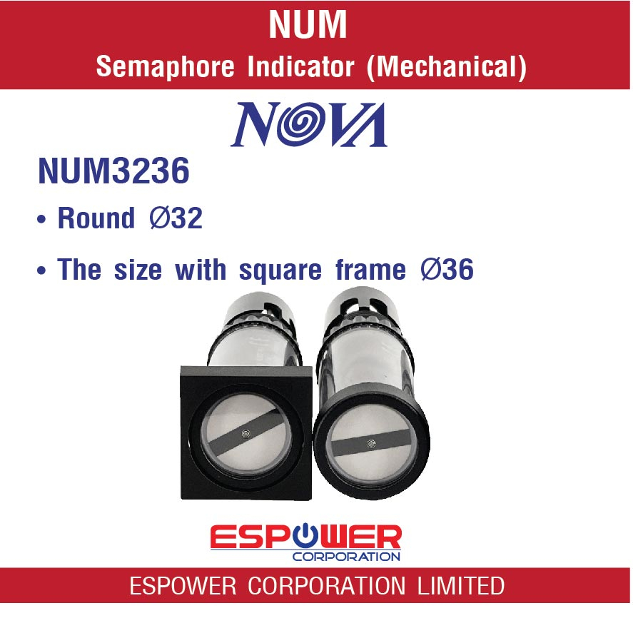 NOVA Semaphore Indicator Mechanical (NUM) อุปกรณ์บอกสถานะในตู้คอนโทรลที่นิยมใช้ในสถานีไฟฟ้า ...