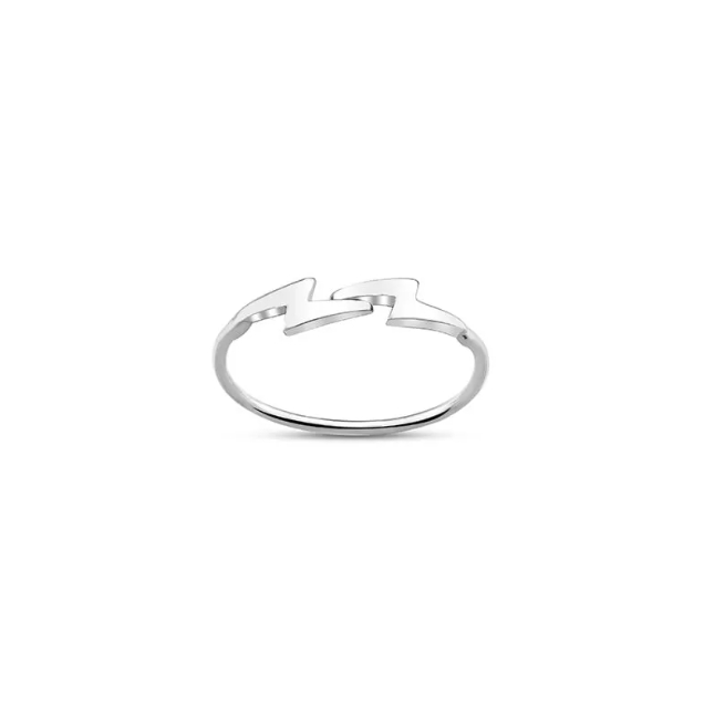 Silver thai Jewelry / Modern lightning bolt sterling silver ring แหวนเงินแท้สายฟ้าโมเดิร์น เงิน ...