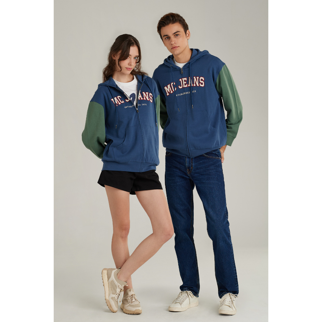 Mc jeans เสื้อกันหนาว ฮู้ดดี้ Unisex แขนยาว สีกรมท่า MJHP190 | Shopee Thailand