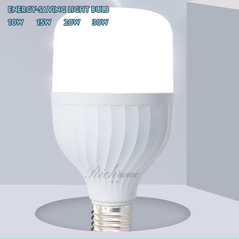 หลอดไฟLED White light ขั้ว E27 ประหยัดพลังงาน 10W/15W/20W/30W หลอดไฟบ้าน J175 | Shopee Thailand