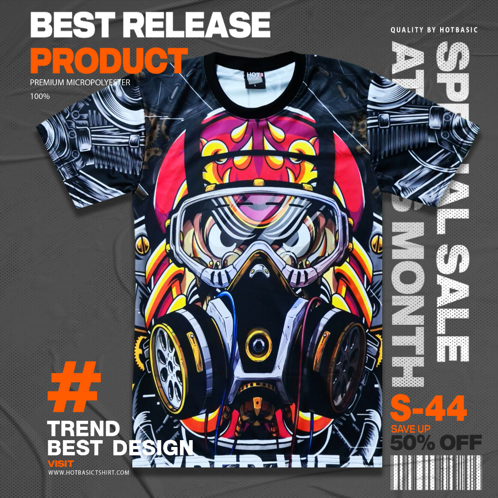 เสื้อยืด พิมพ์ลาย หน้า หลัง ผ้าไมโคร สตรีท นุ่ม สวมใส่สบาย แห้งเร็ว ไม่ต้องรีด ขายดีสุด By ...