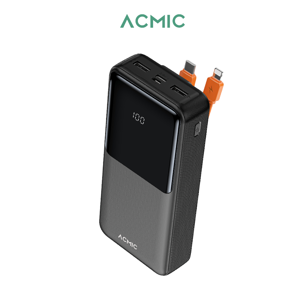ACMIC AP20-06PRO Powerbank 20000mAh พาวเวอร์แบงค์สายในตัวType-C,L Cable ...