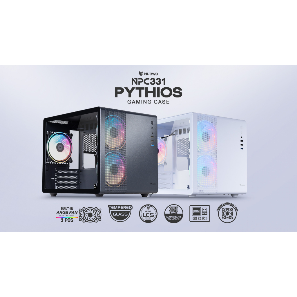 🌈เคสคอมพิวเตอร์ NUBWO NPC-331 PYTHIOS GAMING PC CASE ระบายความร้อนได้ ...
