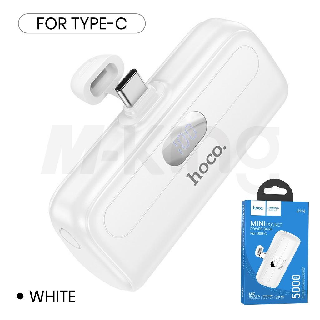 Hoco.J106/รุ่นใหม่ J116 /B37 LED มีจอแสดงแบต พาวเวอร์แบงค์พกพาขนาดเล็ก ...