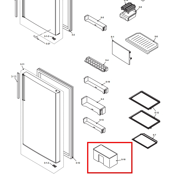 อะไหล่แท้ศูนย์/ช่องแช่ผักตู้เย็นชาร์ป/UYOK-A822CBFA/รุ่นSJ-X300TC/SJ ...