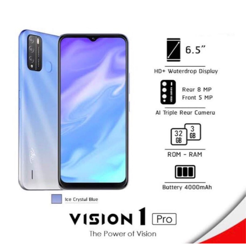 Itel vision pro 4G [3/32GB] จอ 6.5 นิ้ว แบตเตอรี่ 4000 mAh android 10 ...