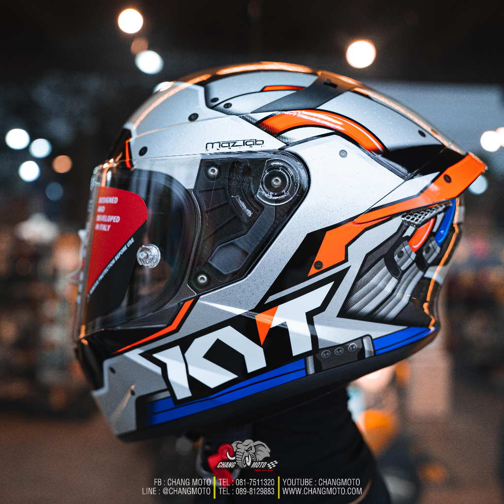 หมวกกันน็อค KYT รุ่น TT-COURSE ลาย Space Monkey Ratthapark 2022 Replica ...