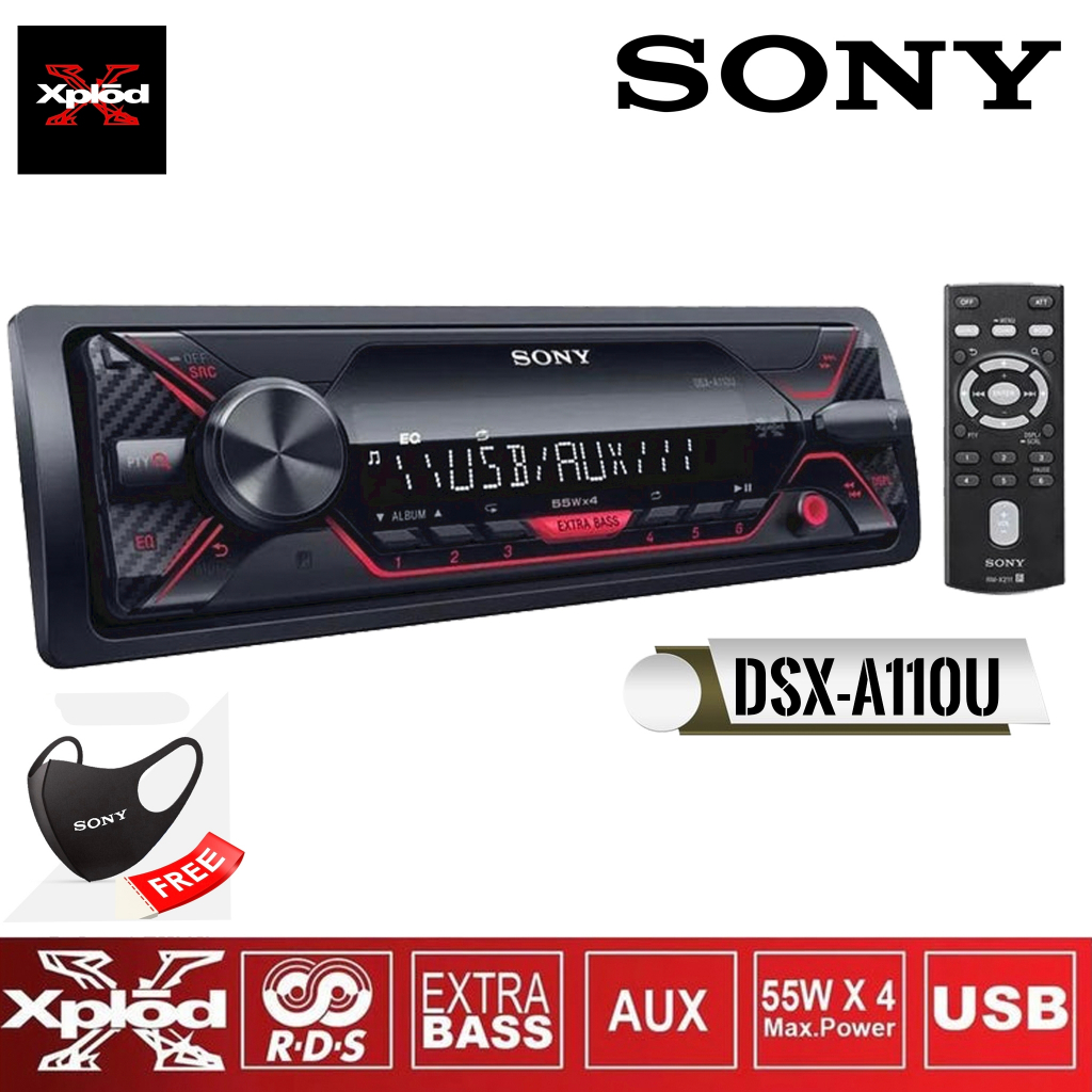 SONY DSX-A110U วิทยุติดรถยนต์ เครื่องเล่นUSB 1DIN FM / USB / AUX (แบบไม่ต้องใช้แผ่น) | Shopee ...