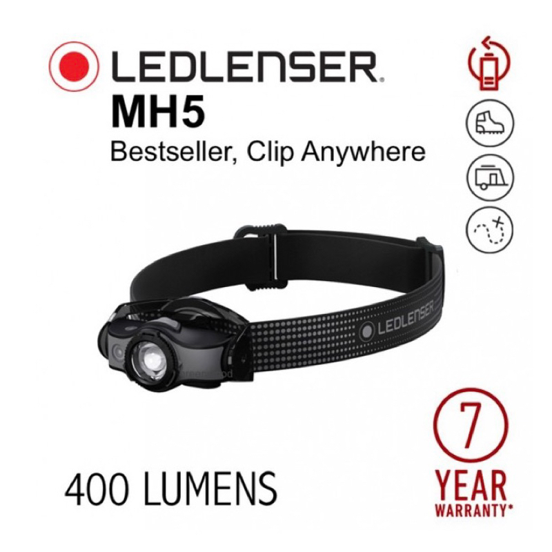 Ledlenser MH5 ไฟฉายคาดหัว รุ่น MH5 (400Lumen) ผลิตจากประเทศเยอรมัน รับ ...