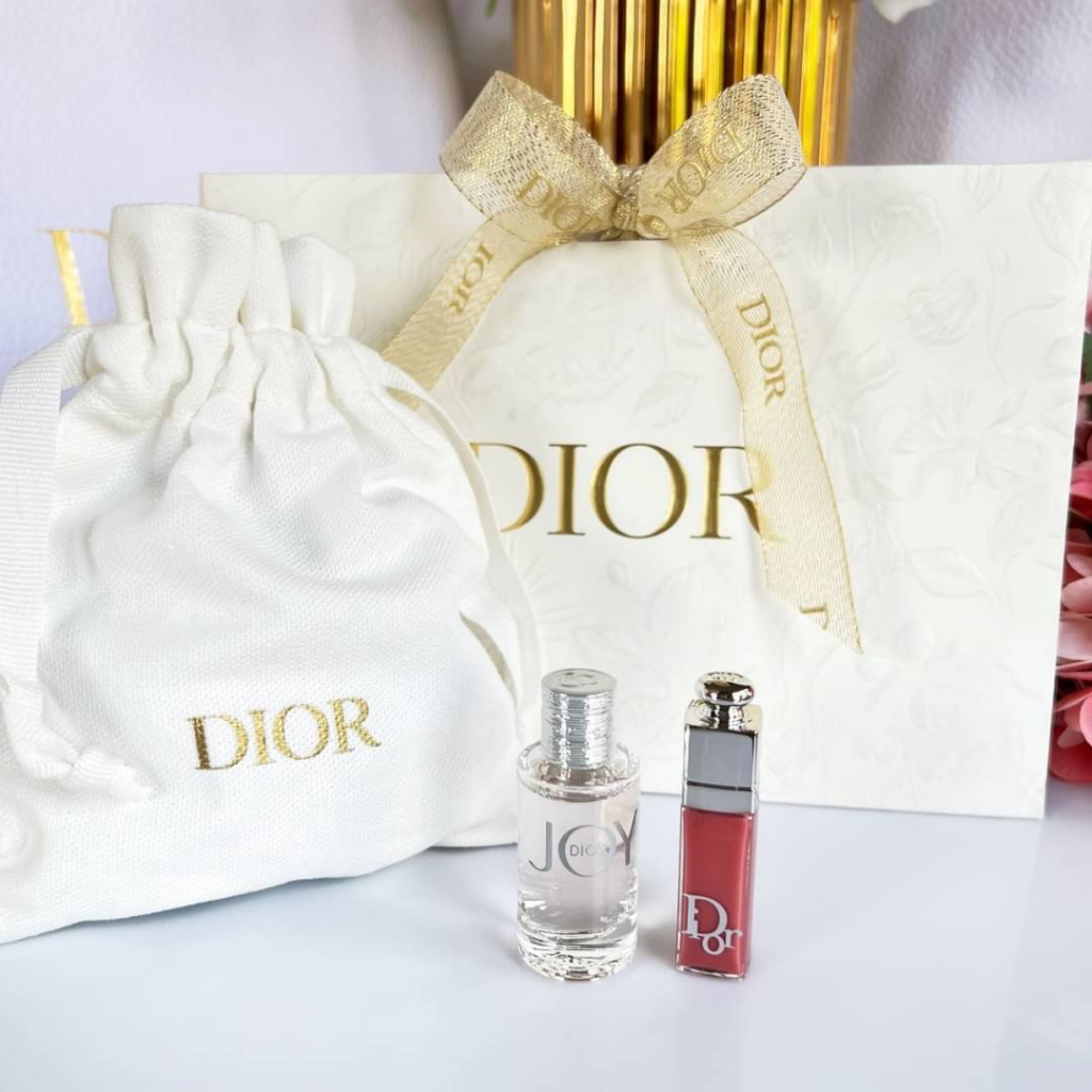 ของแท้ >> Dior Joy Miniature Set : Perfume & Lip Gloss + ถุงผ้า + ถุง ...