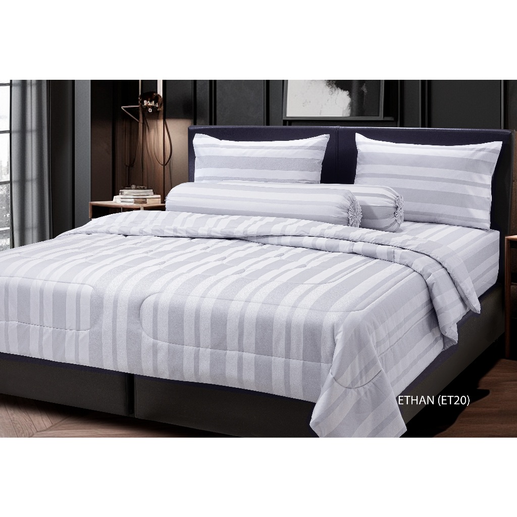 STEVENS ชุดเครื่องนอน ดีไซน์ ETHAN รุ่น COTTON FRESH SATEEN ทอ JACQUARD ...