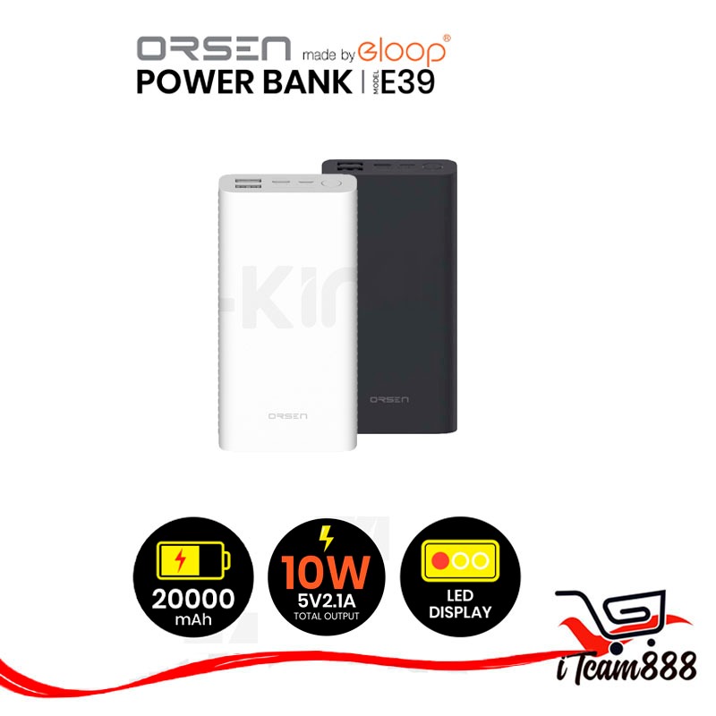 Orsen by Eloop E39 แบตสำรอง 20000mAh Power Bank ของแท้ 100% พาวเวอร์แบงค์ USB Type C ชาร์จเร็ว ...
