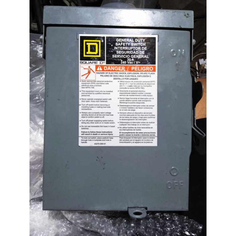 safety switch 30A Square D DU221RB มือสอง | Shopee Thailand