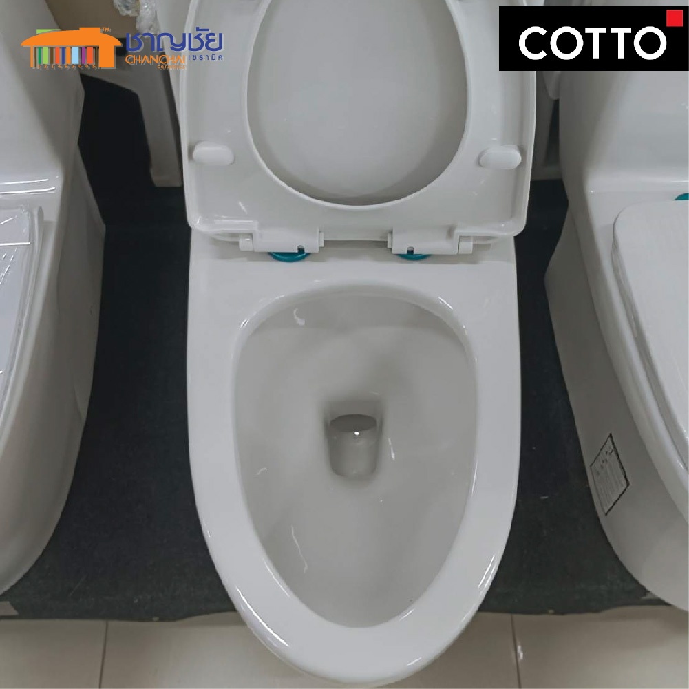 ชักโครกชิ้นเดียว กดข้าง COTTO - C11010 สุขภัณฑ์ แบบชิ้นเดียว กดข้าง 4.8 ...