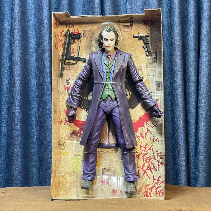 JOKER The Dark Knight Heath Ledger NECA DC 1/4 Big Size Action Figure ...