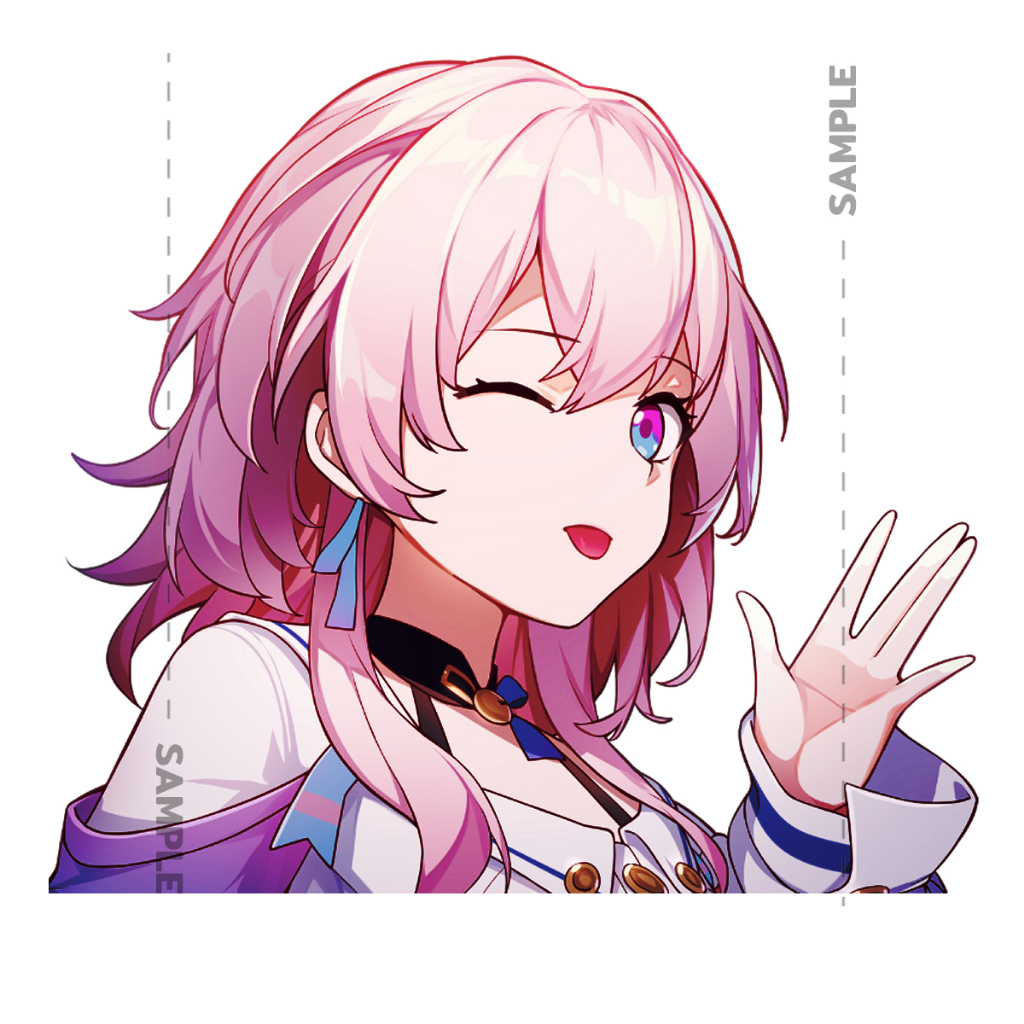 March 7th Honkai Star Rail สติ๊กเกอร์ 2 แผ่น Honkai Star Rail Stickers ...