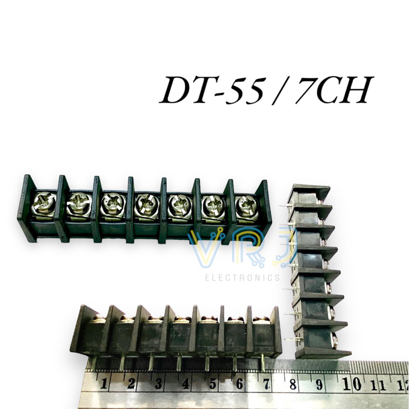 Terminal DT-55 ปลั๊กเทอร์มินอล 300V-10A ระยะขา 10mm แบบสกรูขาตรง ลงปริ ...