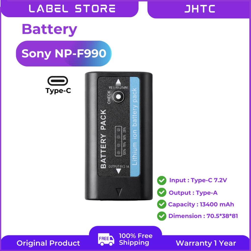แบตกล้อง Sony NP-F990/F980/F970-F960 (13400 mAh ) สำหรับ NP-F990 NP-980 NP-F970 NP-F960 NP-F975 ...