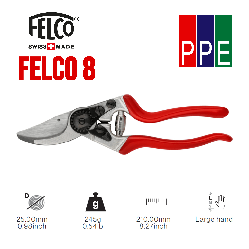 FELCO 8 [FELCO] กรรไกรตัดแต่งกิ่ง กรรไกรงานสวน High performance ...