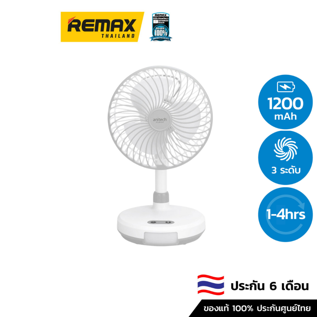 Anitech Mini Rechargeable Fan SMF-08 - พัดลมชาร์จไฟ | Shopee Thailand