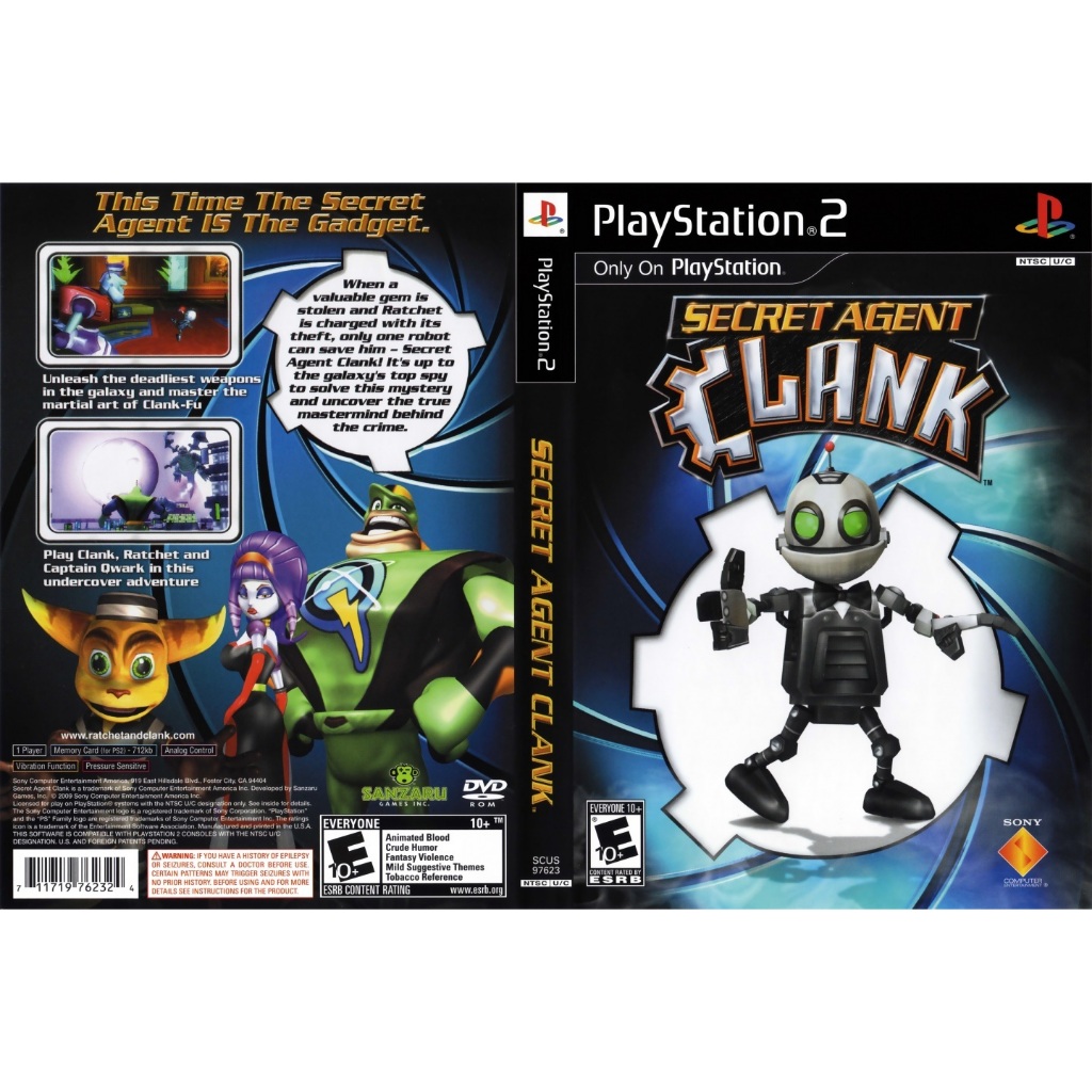 แผ่นเกมส์ PS2 Secret Agent Clank สกรีนแผ่น คุณภาพ ส่งไว (DVD) | Shopee ...