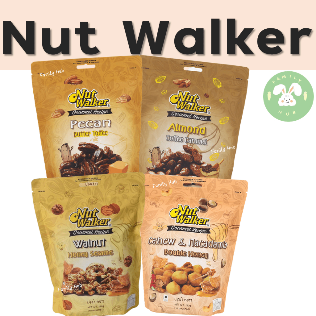 Nut Walker Double Honey Cashew and Macadamia 120g. / Butter Toffee Pecan 120g./Honey Sesame ...