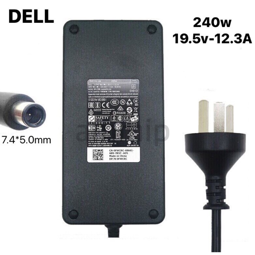 Adapter DELL 240W 19.5V 12.3A หัว 7.4 * 5.0 | Shopee Thailand