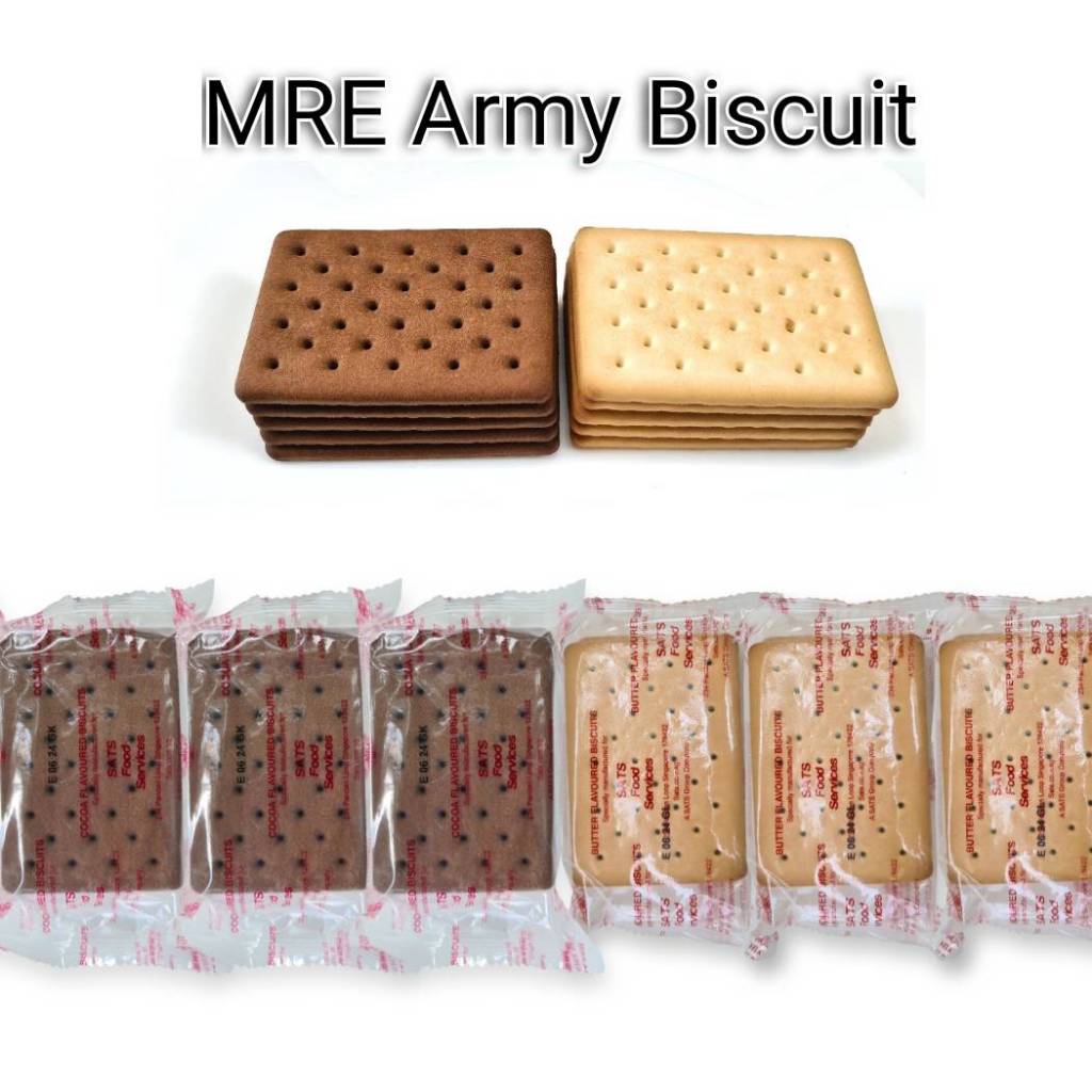 Army Biscuit ขนมบิสกิต MREทหารสิงคโปร์ Halal เข้าป่า แคมป์ปิ้ง | Shopee ...