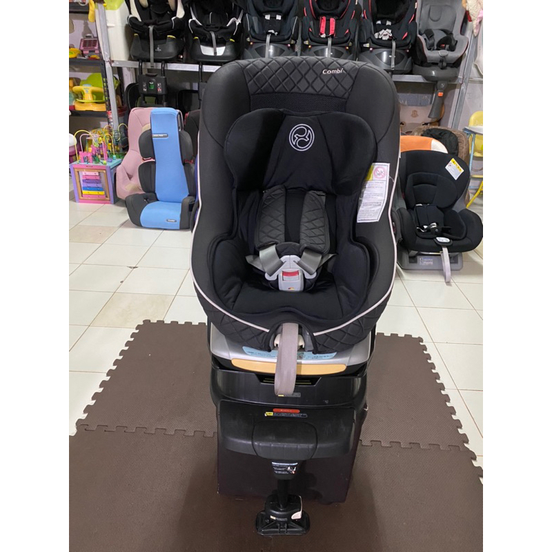 🚗🚗คาร์ซีท Combi รุ่น LUXTIA Turn มือสอง สีดำขอบเป็นหนังสภาพสวย มีซัพพอตแรกเกิดให้ | Shopee Thailand