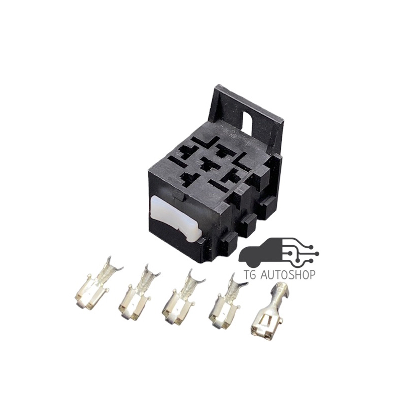 ฐานรีเลย์รถยนต์มีล็อคพิน 5 ขา 12V 24V พร้อมพิน [DJJ7058-6.3-21] | Shopee Thailand