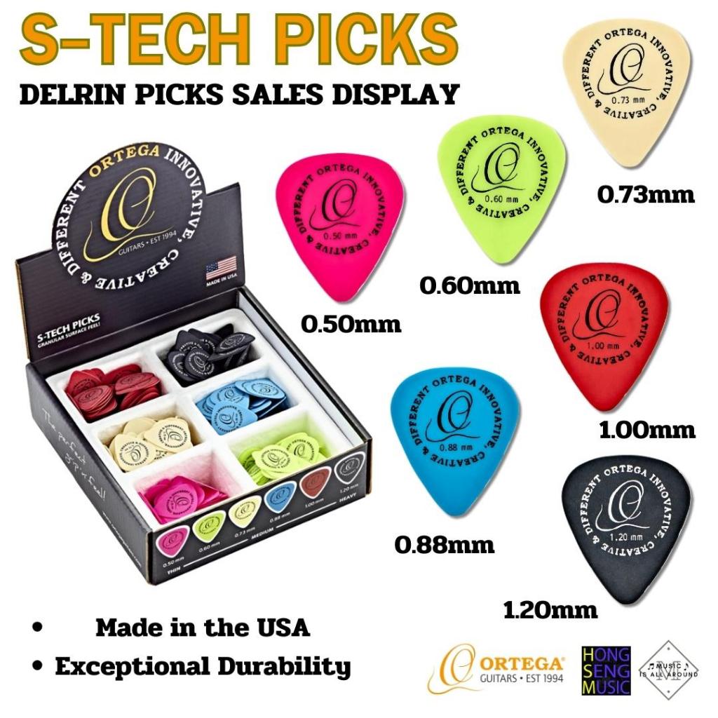 Pick guitar Ortega S-TECH PICKS เนื้อ DELRIN Made in the USA มีให้เลือก ...