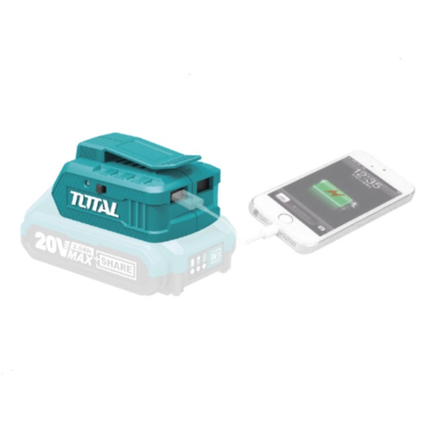 TOTAL POWER BANK 20 โวลท์ ชุดแปลงแบตเตอรี่ ไร้สาย 20V เป็น พาวเวอร์ ...
