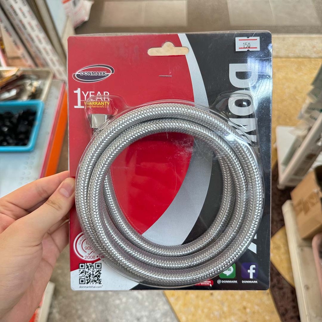 DONMARK สายถักน้ำดีสแตนเลสหัวน็อตทองเหลืองแท้ 60"/150cm. DM-150 | Shopee Thailand